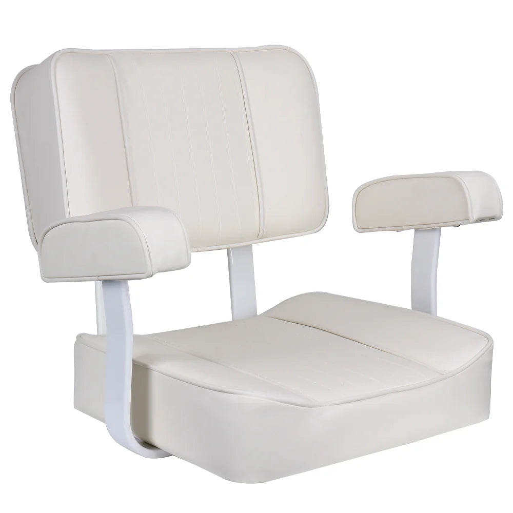Helm Captain Chair – Adjustable Marine Pilot Seat with Armrests ...